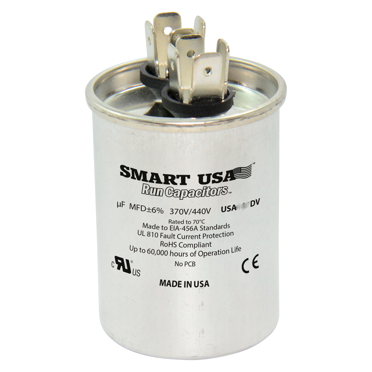 10 µF 370/440V Dual Round Capacitor - Made in the USA – Smart Electric